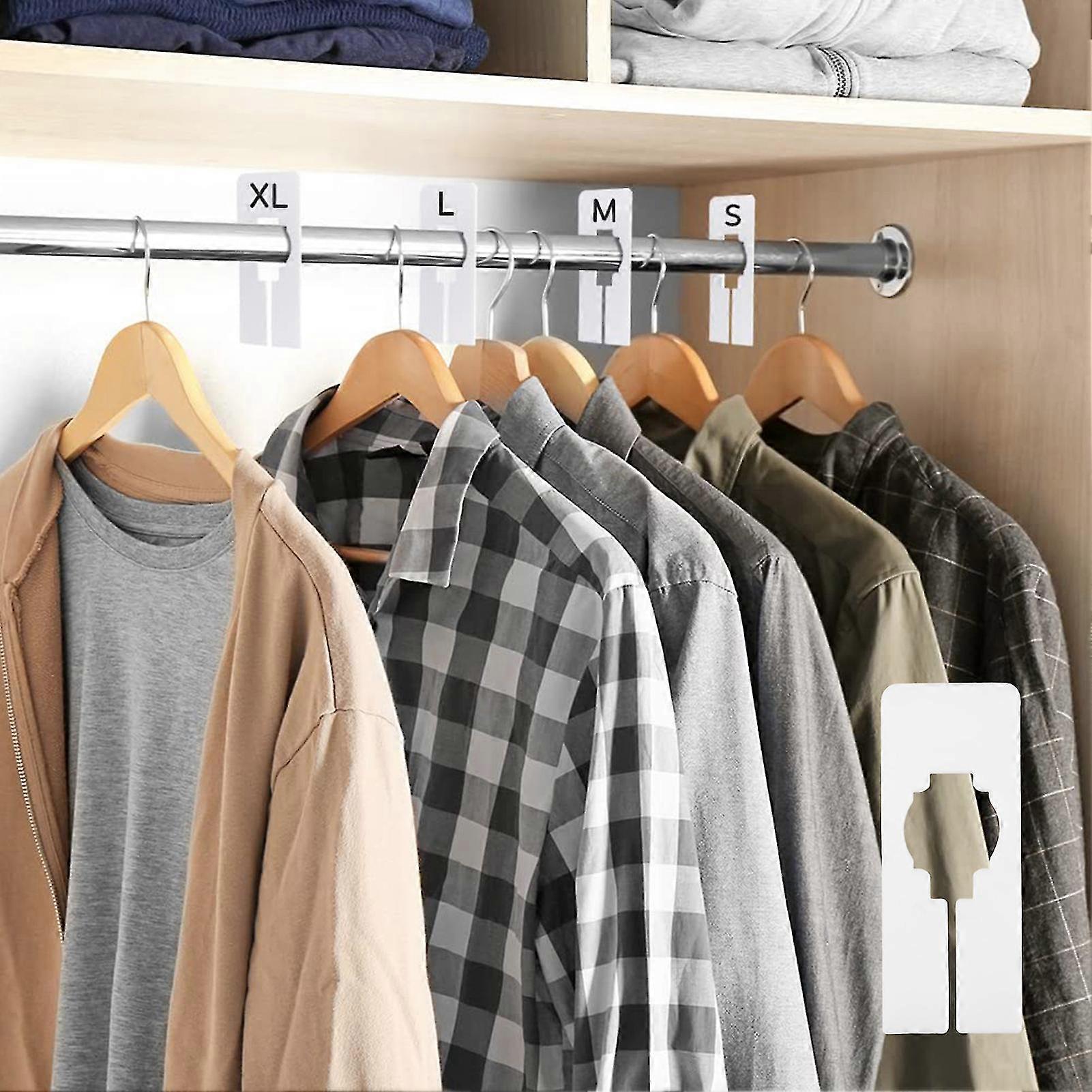 10 Pcs Size Separator Rectangular Size Separator Plastic Clothing Rack ...