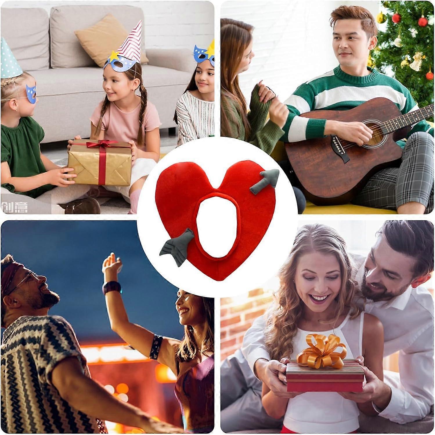 Heart Head Gear, Plush Heart Shape Headgear, Heart Shape Hat Fancy ...