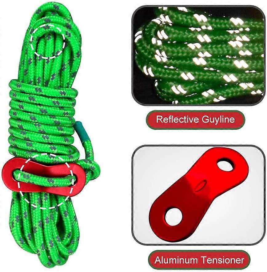 Pack Reflective Tent Guy Rope, Lightweight Tent Guide Rope with ...