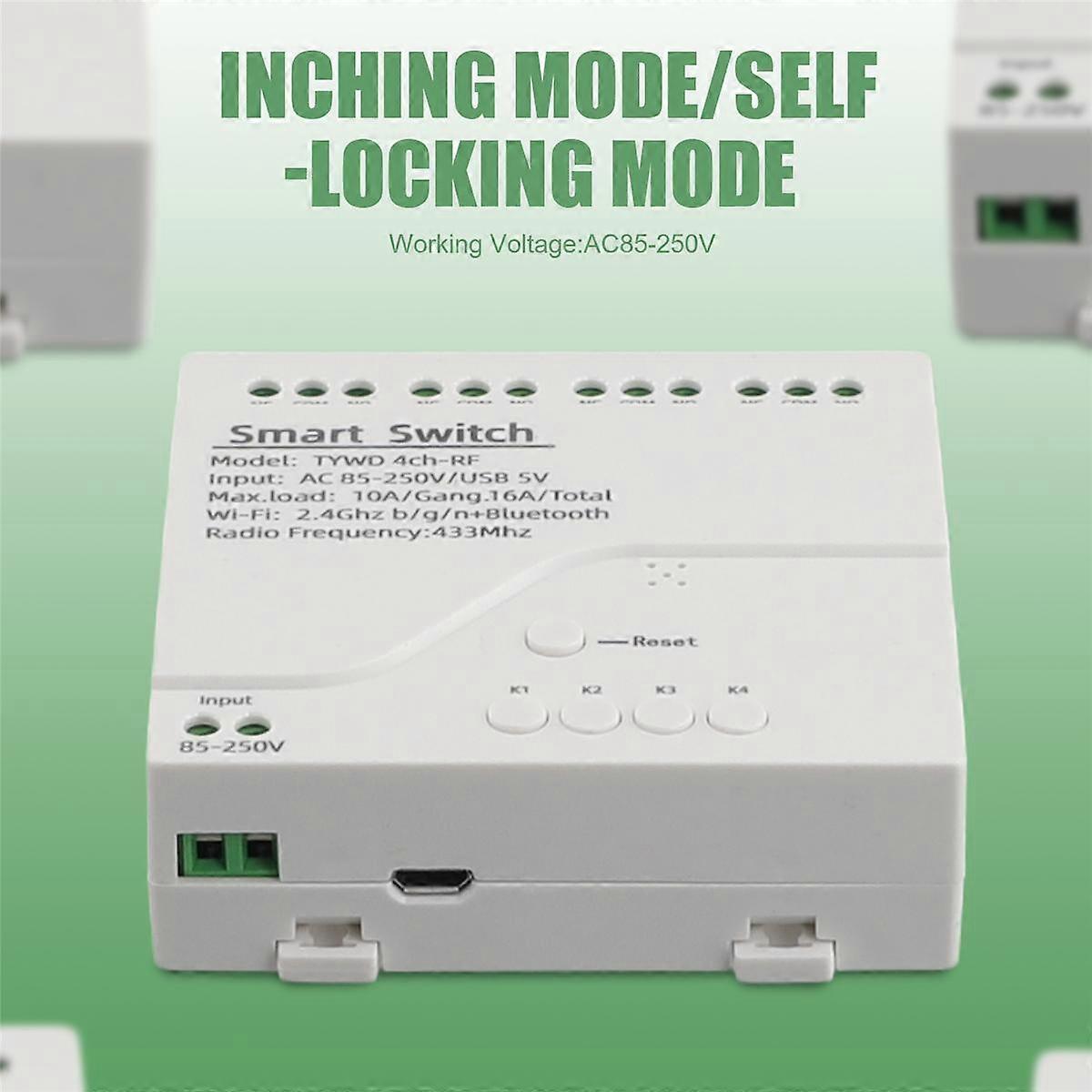 Graffiti WiFi Module 4-Channel WiFi Tap Self-Locking Module with RF 4 ...