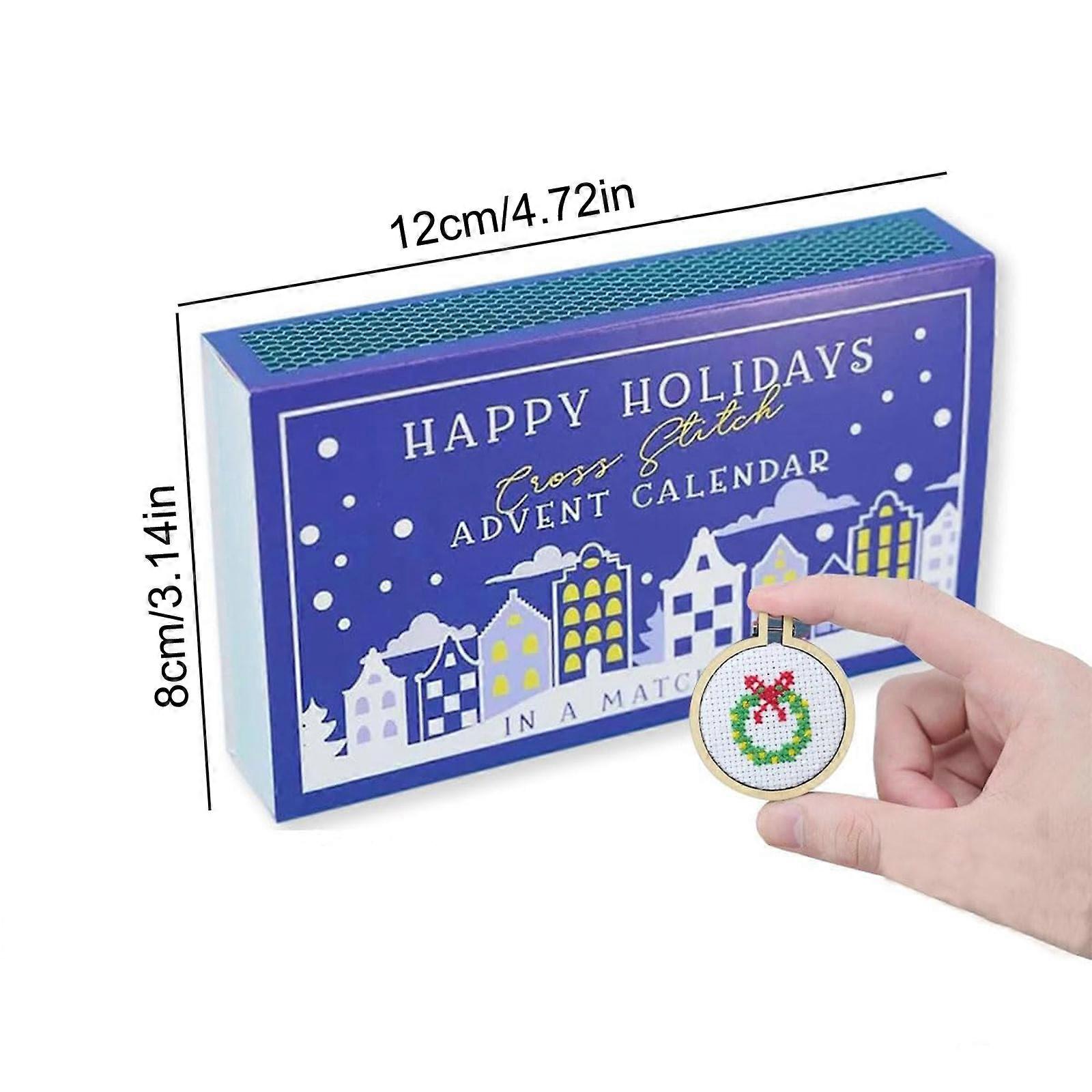 2025 New Christmas Cross Stitch Advent Calendar, Christmas Countdown ...