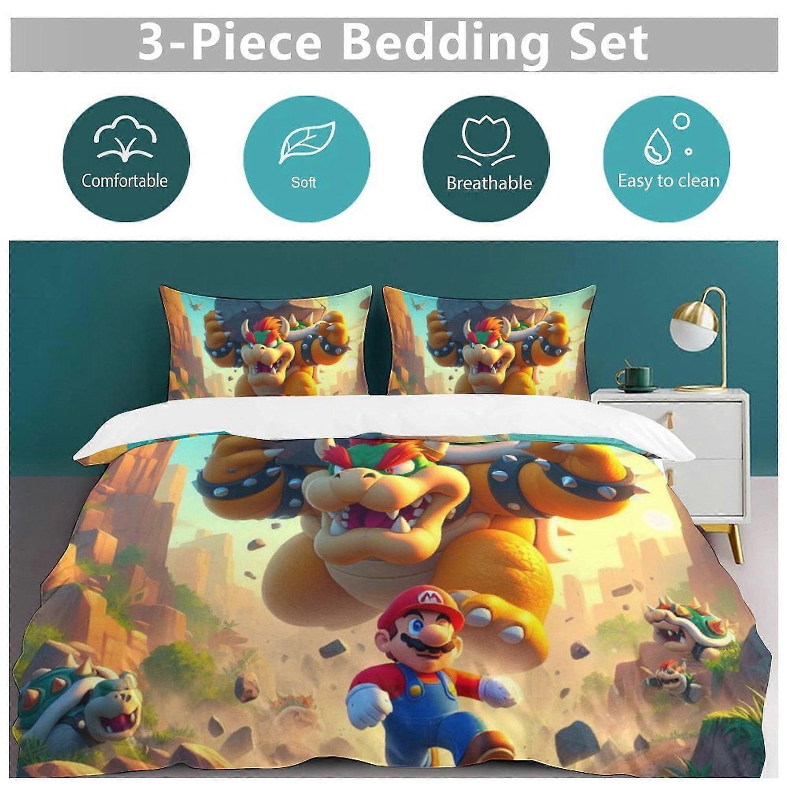 Bedding set JP151 Super Mario 3-Piece Comforter,Super Mario Bedding Set ...