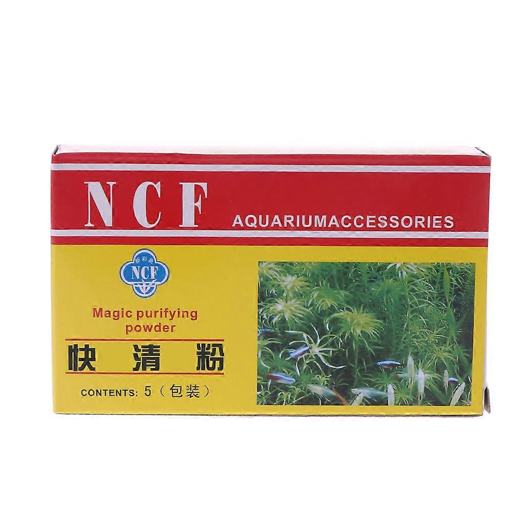 5 Pack Aquarium Water Clarifier Powder Fish Tanks Water Cleaner Removes ...