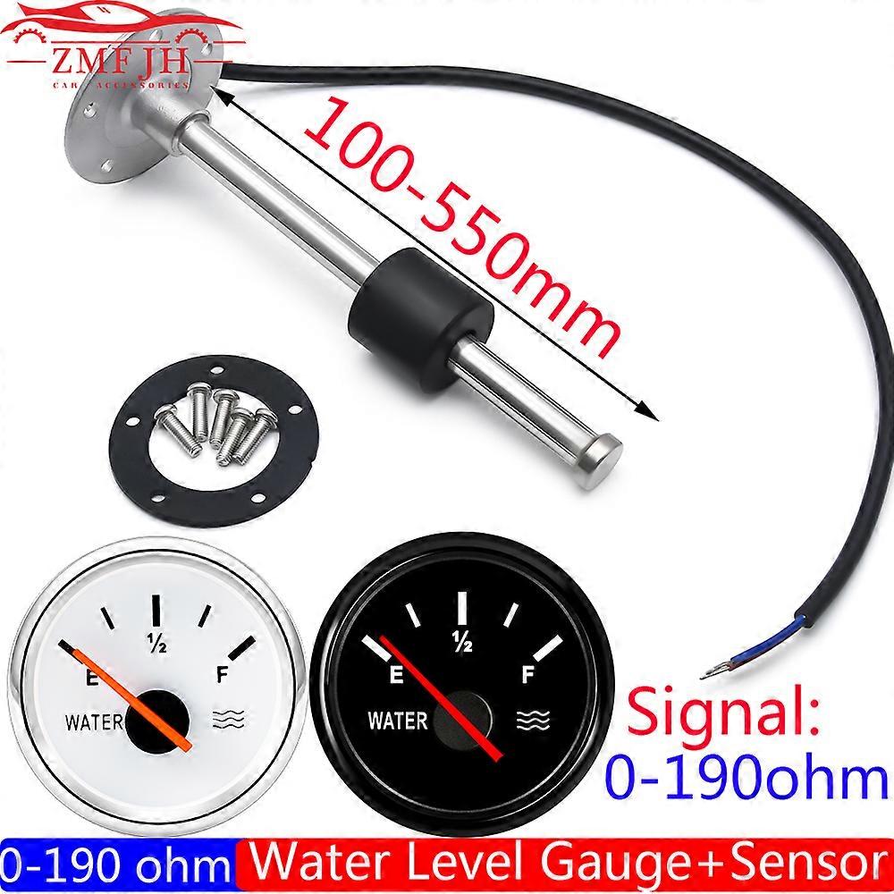 52MM Gauge Water Level Gauge Red Light 0-190 Ohm Water Tank Level ...