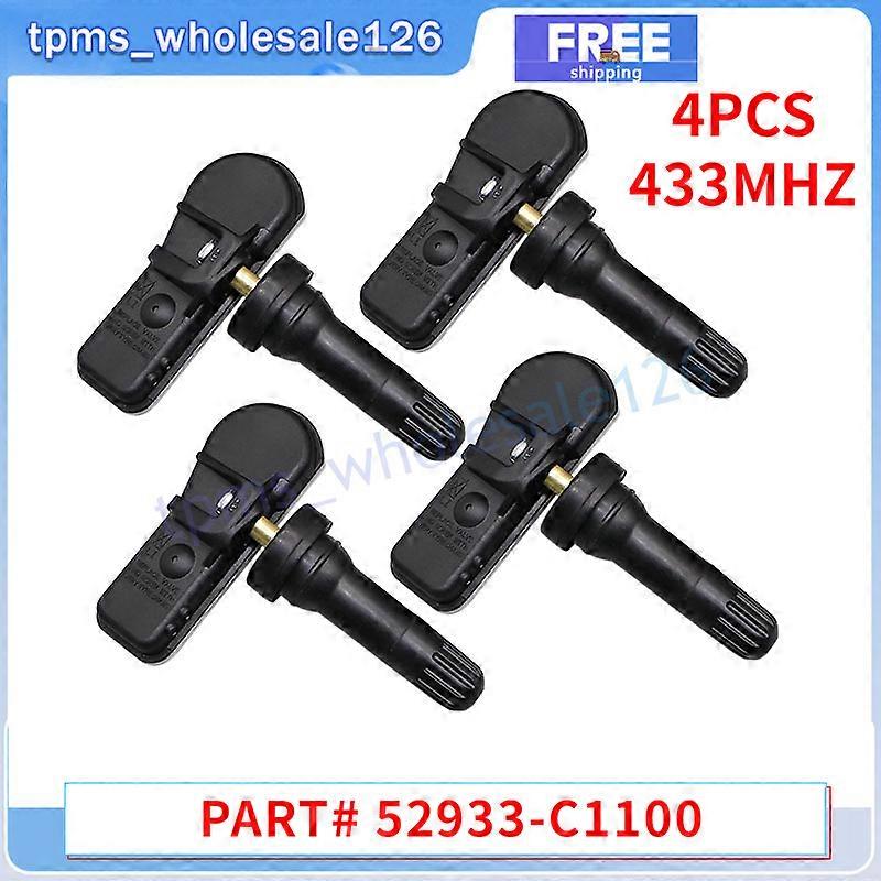 433MHZ52933-C1100 Car Vehicle Sensors Tire Pressure 4PCS For 2017-2019 ...