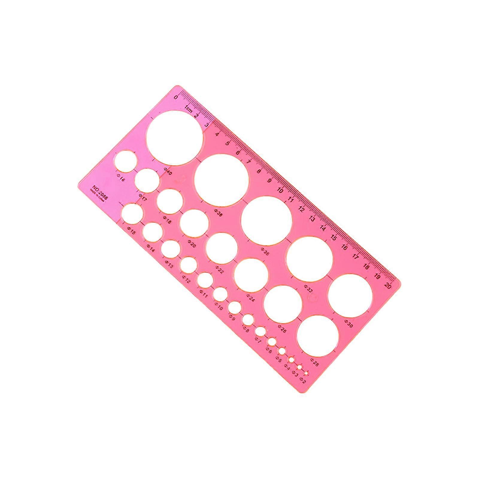 Circle Templates Measuring Geometry Ruler Shape Stencils Drawing Set ...