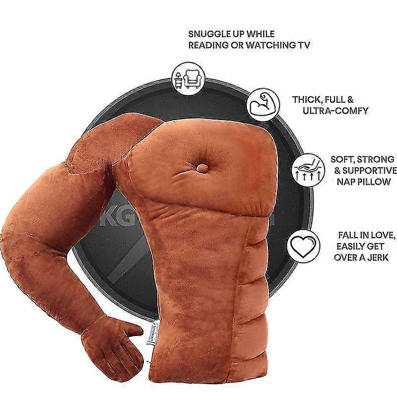 Muscle Man Pillow Cute And Fun Hunky Husband Cuddle Companion | Fruugo UK