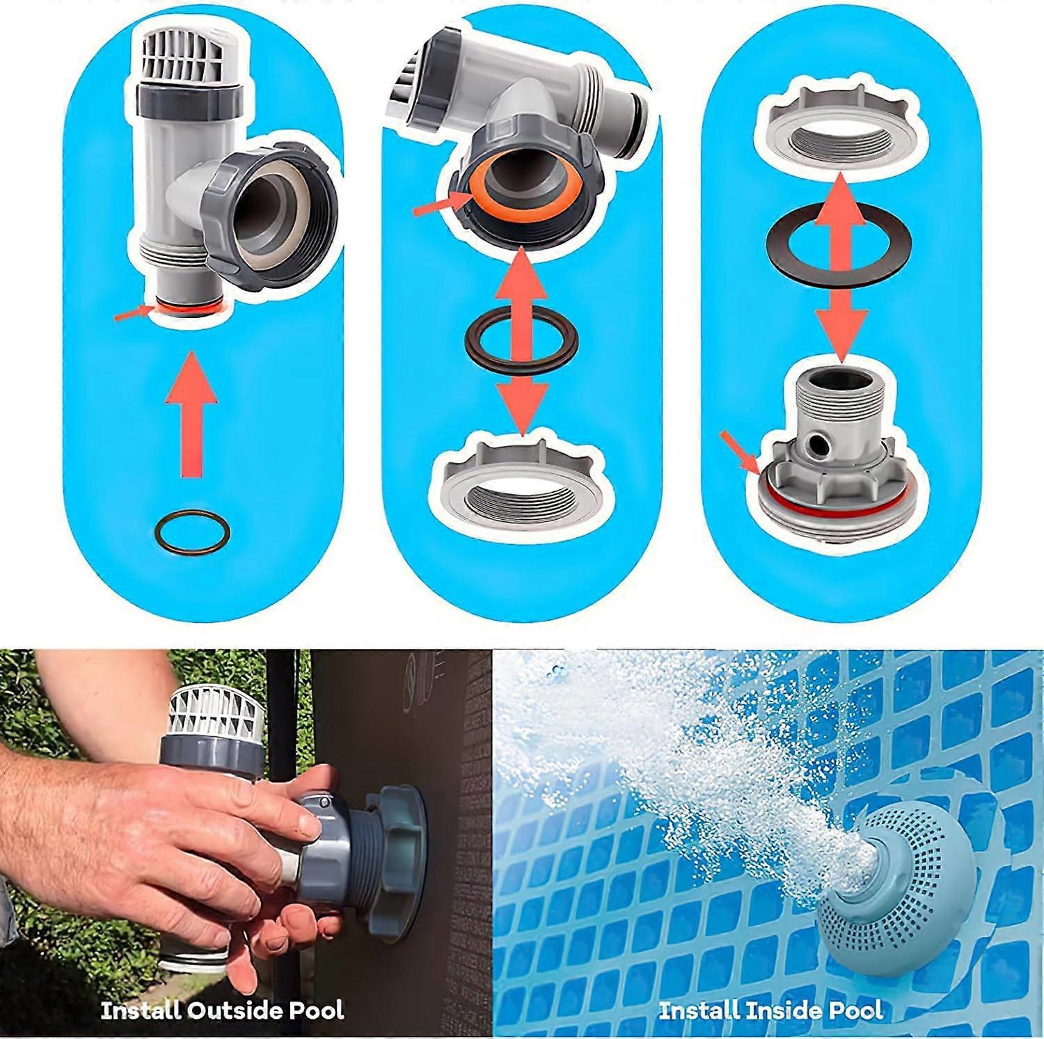 Pool O-ring sealing rings for Intex, 25076RP washer and ring kit (2 x ...