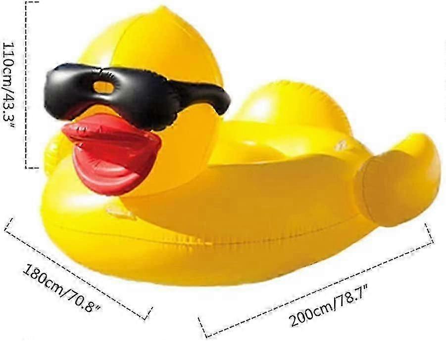 Inflatable Duck Pool Float, 79'giant Tub Float Tanning Pool Lounge ...