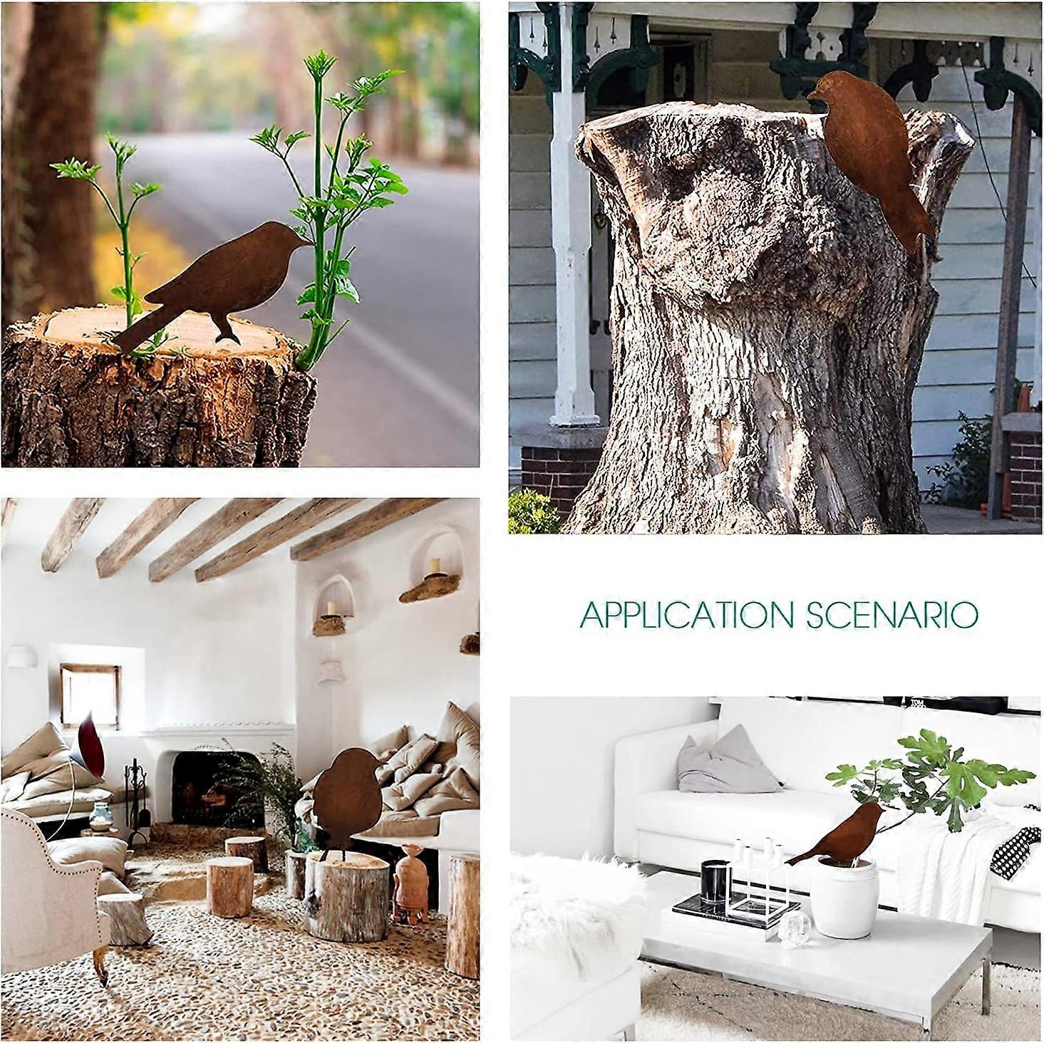 Rusty Birds with Screws Birds Garden Silhouette Decoration Rusty Metal ...