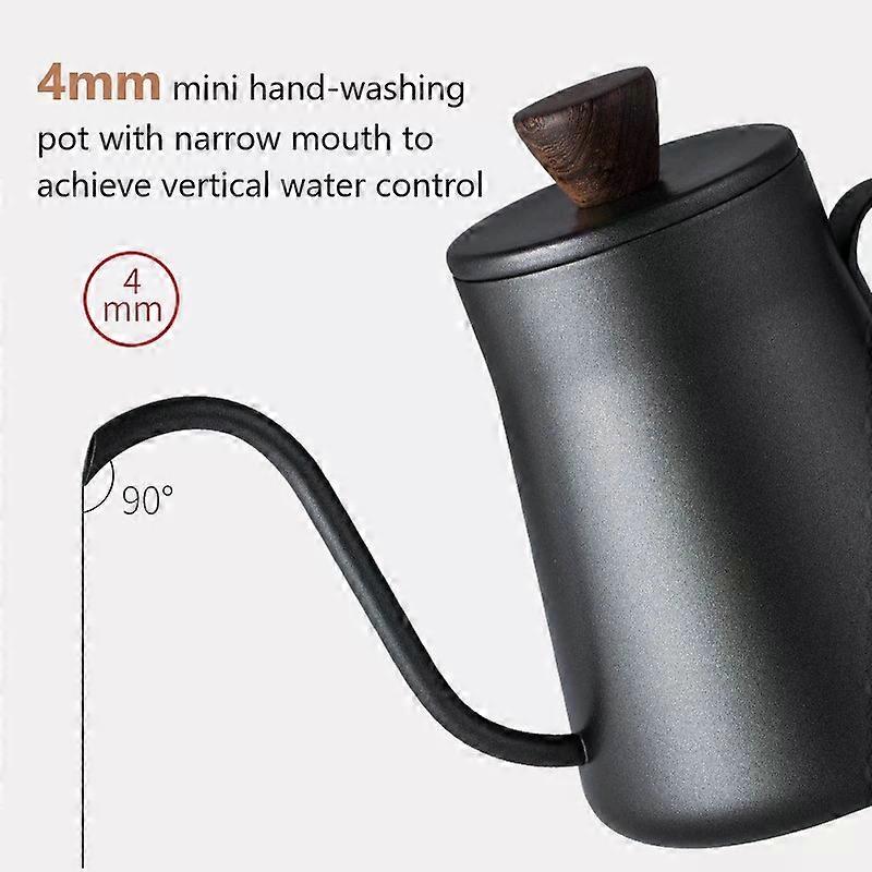 Drip Kettle 400ml Hand Flush Coffee Tea Pot Non-stick Coating Food ...
