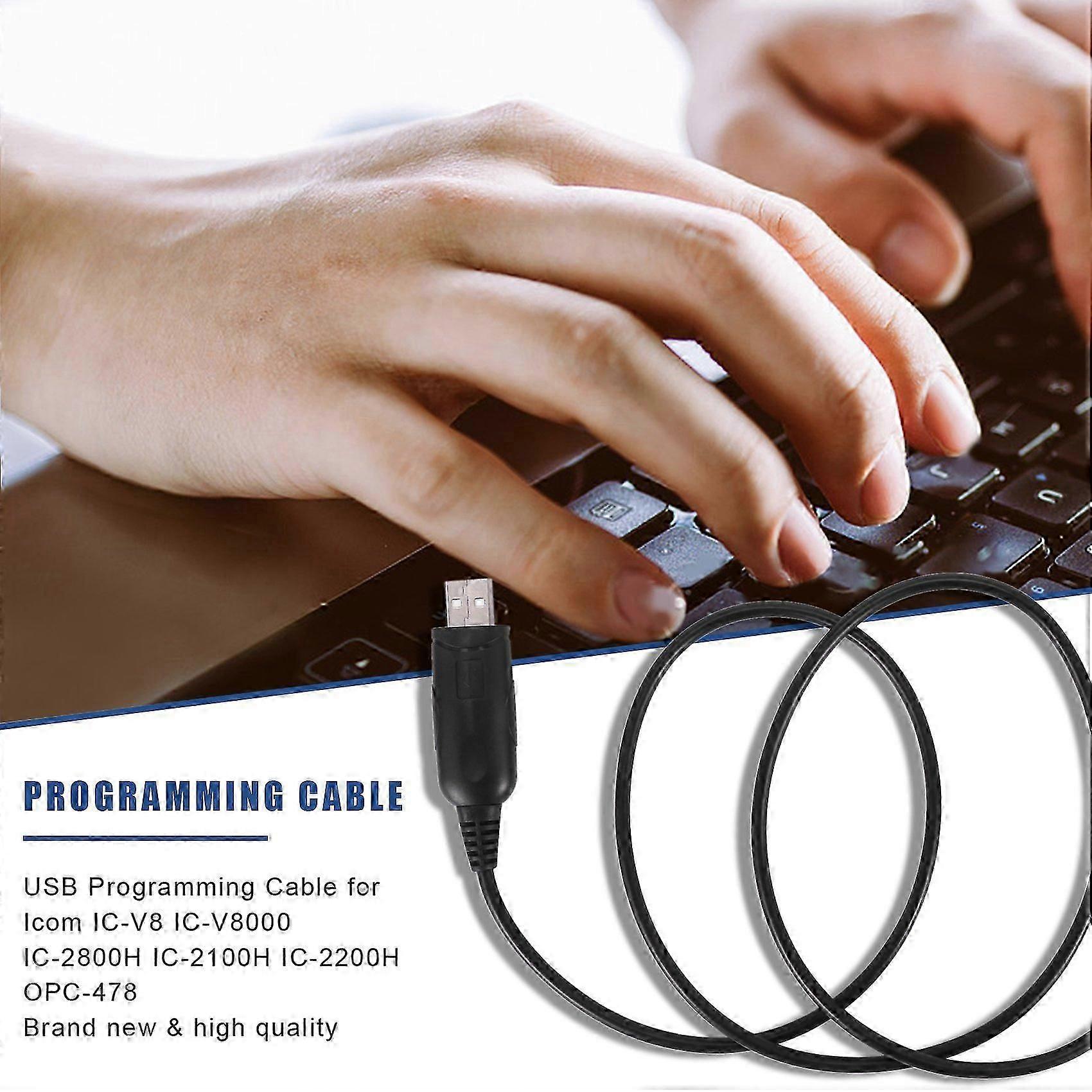 USB Programming Cable For ICOM Radio IC-F22 IC-V8 OPC-478 Radio | Fruugo UK