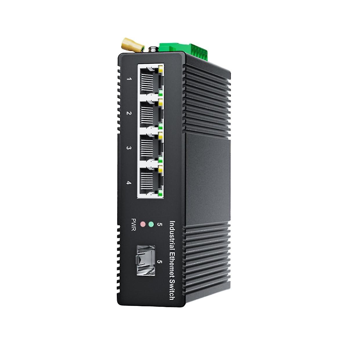 5 Port Industrial Poe Gigabit Din Rail Ethernet Switch, 4 Port Switch With Sfp 10/100/1000mbps ...