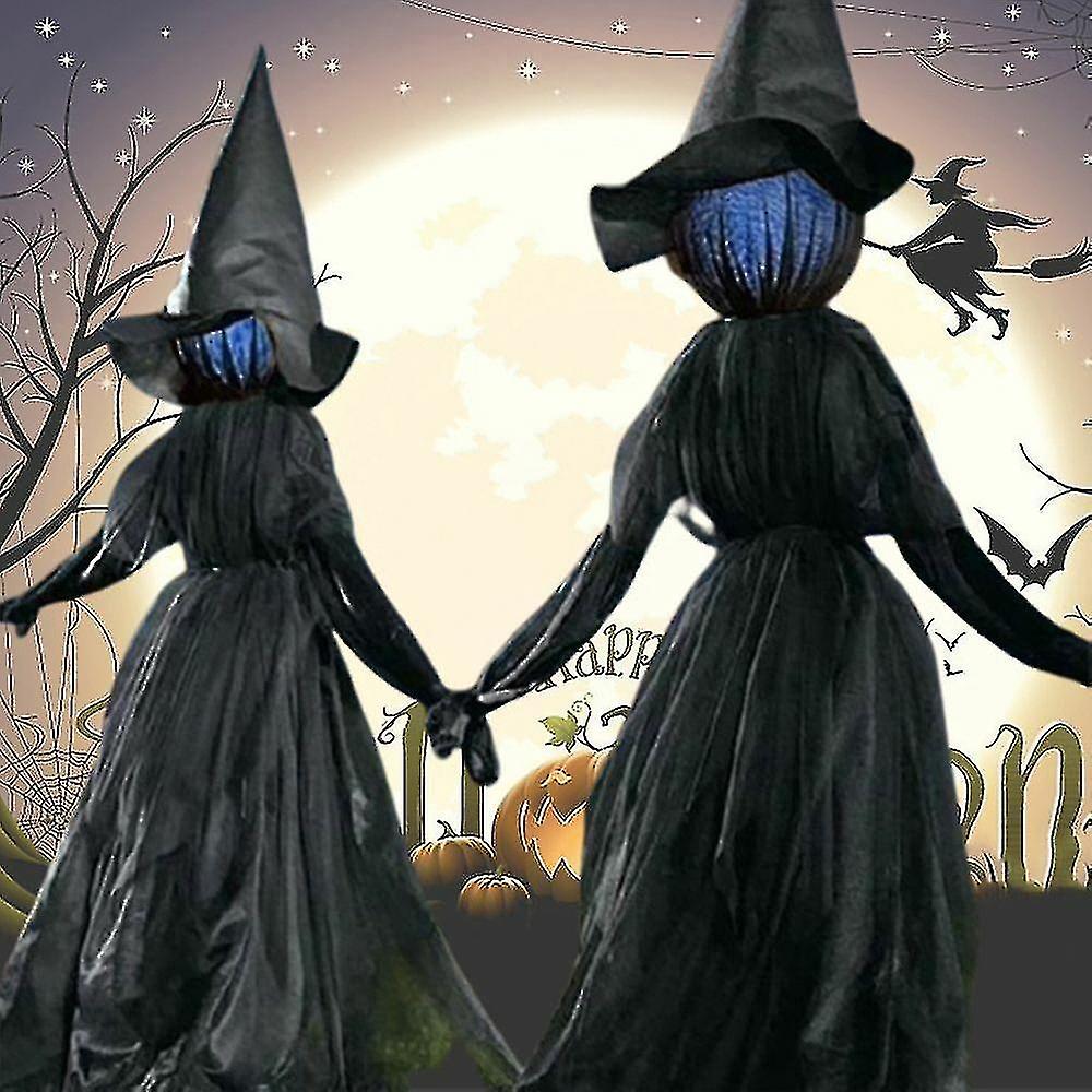 Light-up Witches With Stakes Halloween Party Decoration Outdoor Decor ...