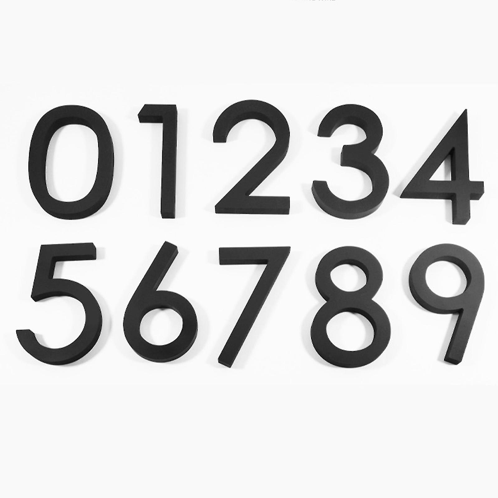 Floating Exterior House Numbers Stainless Steel Black For Door Garden ...