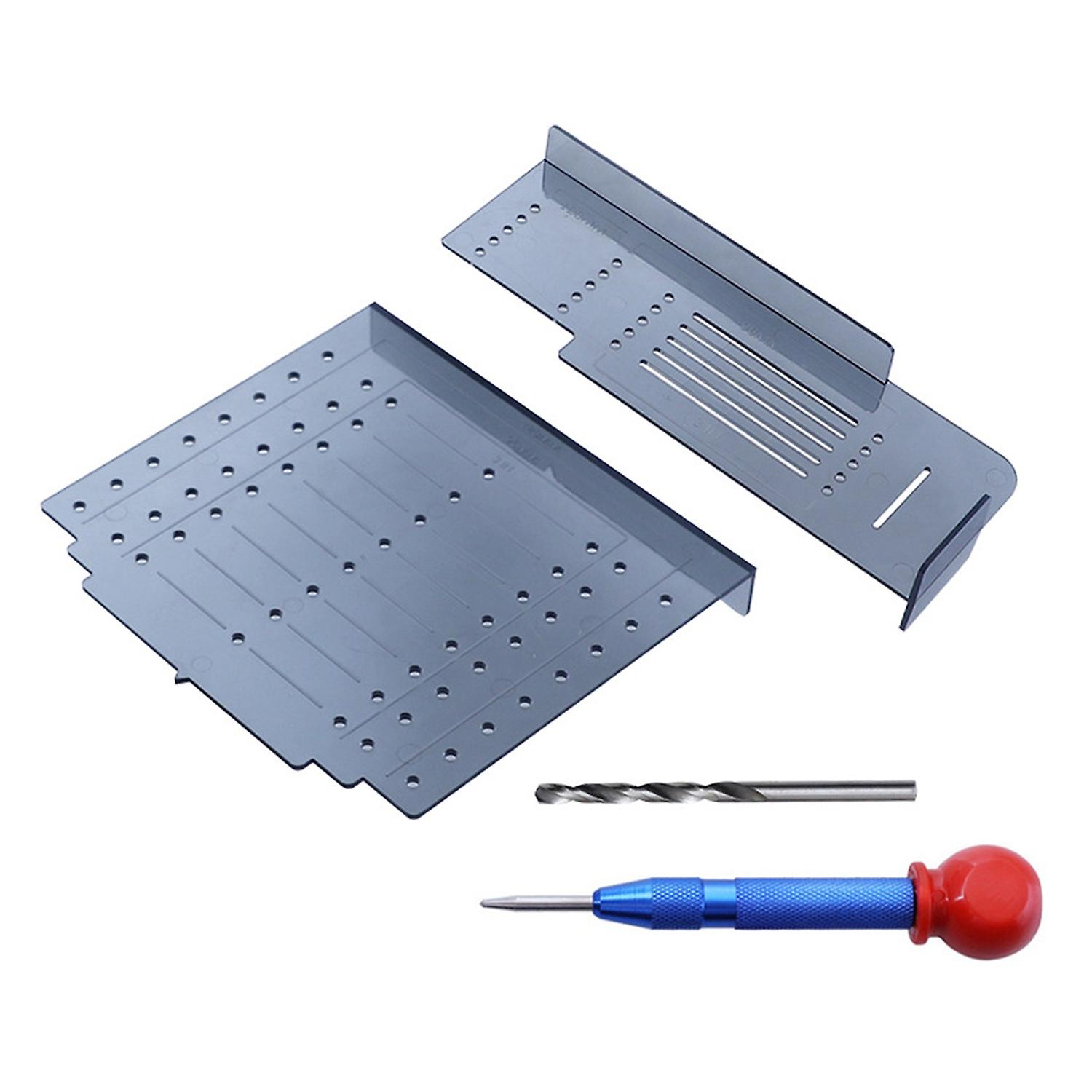 1 Set Hole Drilling Guide Locator Accurate Measuring Drill Bit Punch ...