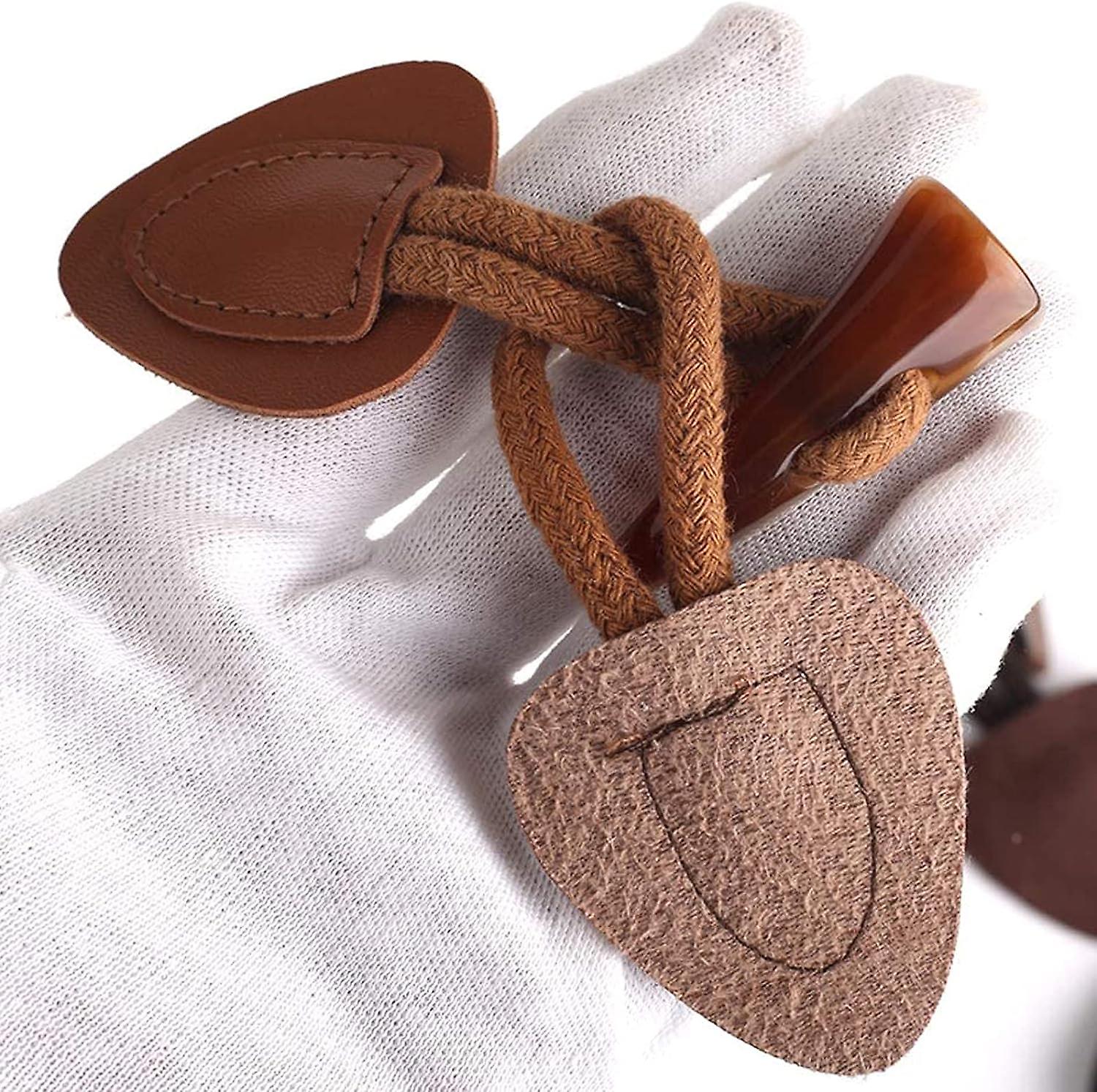 8 Pairs Toggle Buttons with Clasp, Leather Toggle Button for Jackets ...