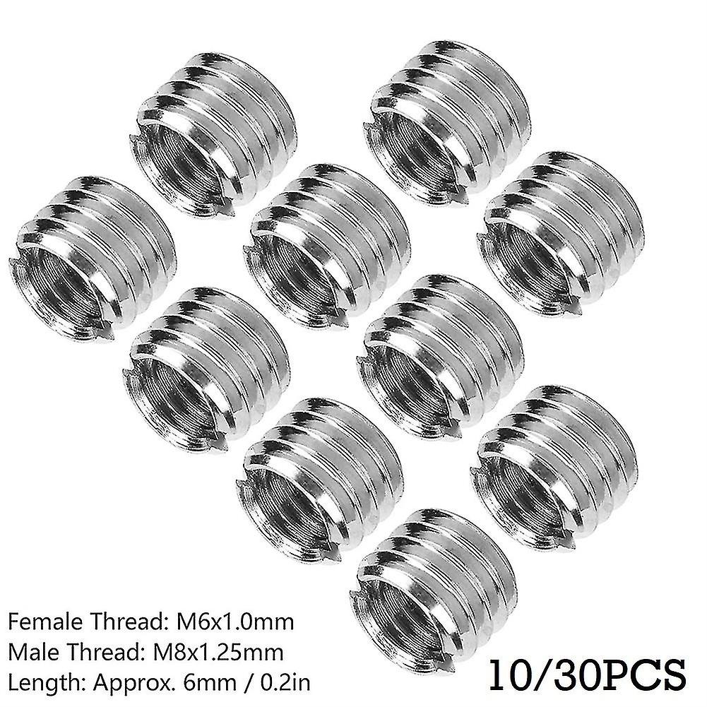 10/30pcs Thread Reducer Threaded Inserts Stainless Steel Female M8 To ...