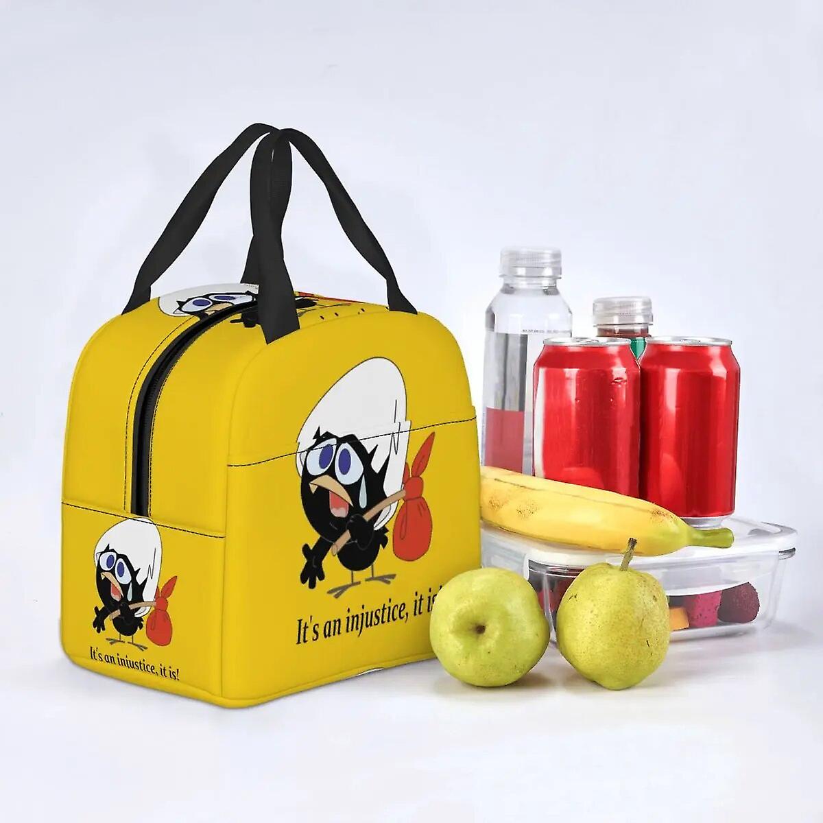 Calimero Comic Insulated Lunch Bags For Women Leakproof Cute Black ...