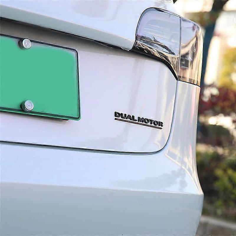 For Model 3 Y X S Dual Motor Emblem - 3D Dual Motor Badge Sticker Decor ...