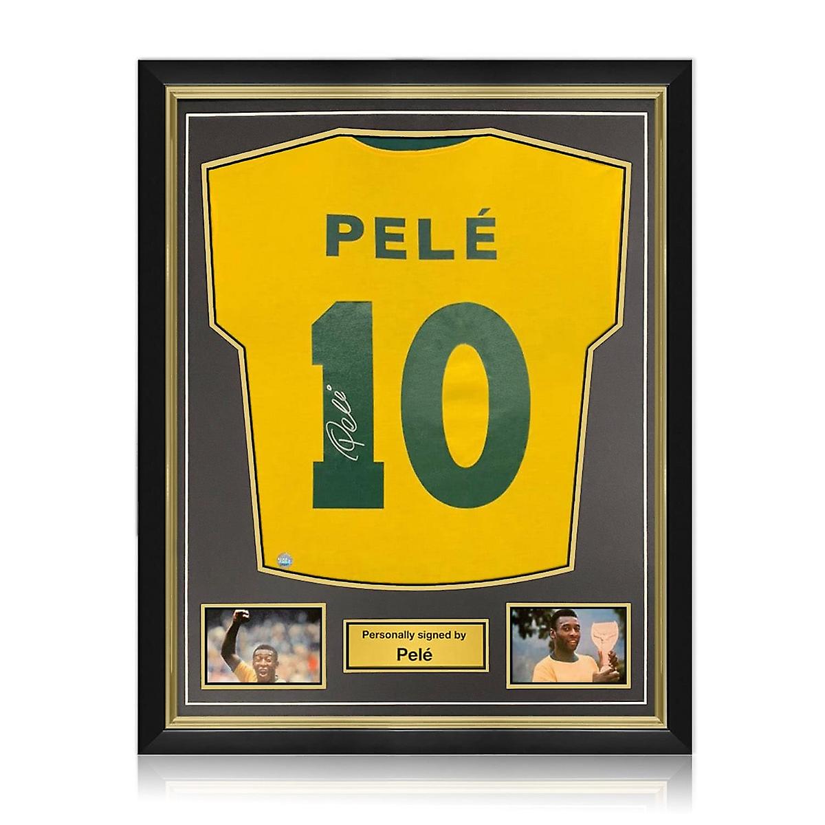 Pele Signed Brazil Football Shirt Superior Frame Fruugo SE