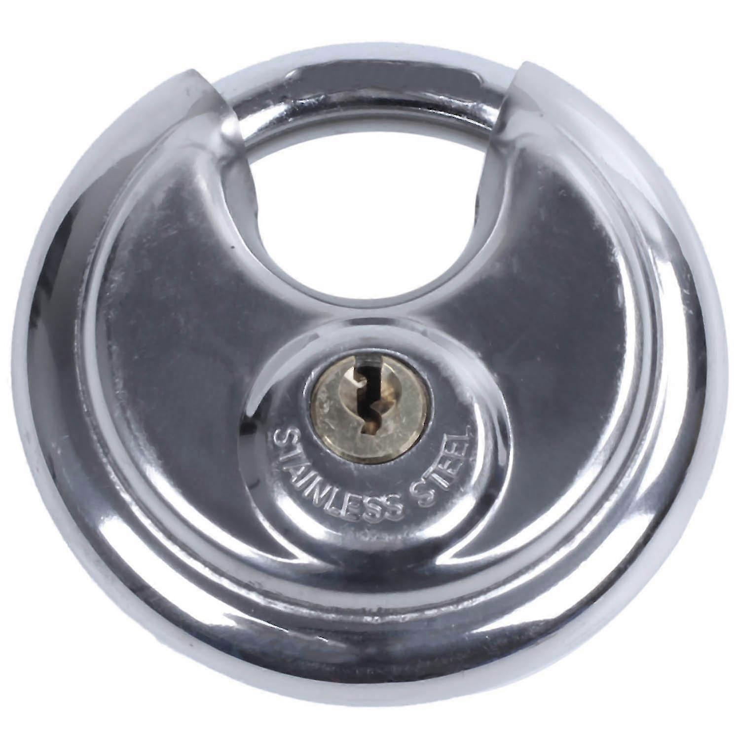 1x Padlocks Heavy Duty 70mm Round Circular Disc Padlock With 1 Keys ...
