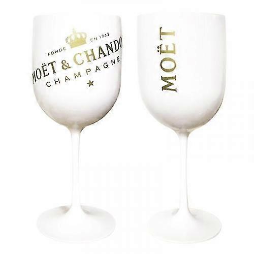 White Moet Plastic Acrylic Goblet Celebration Party Drink Wine ...