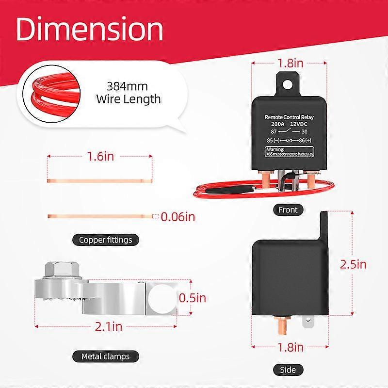 Relay 12v Battery Disconnect Cut Off Isolator Anti-theft With Remote ...