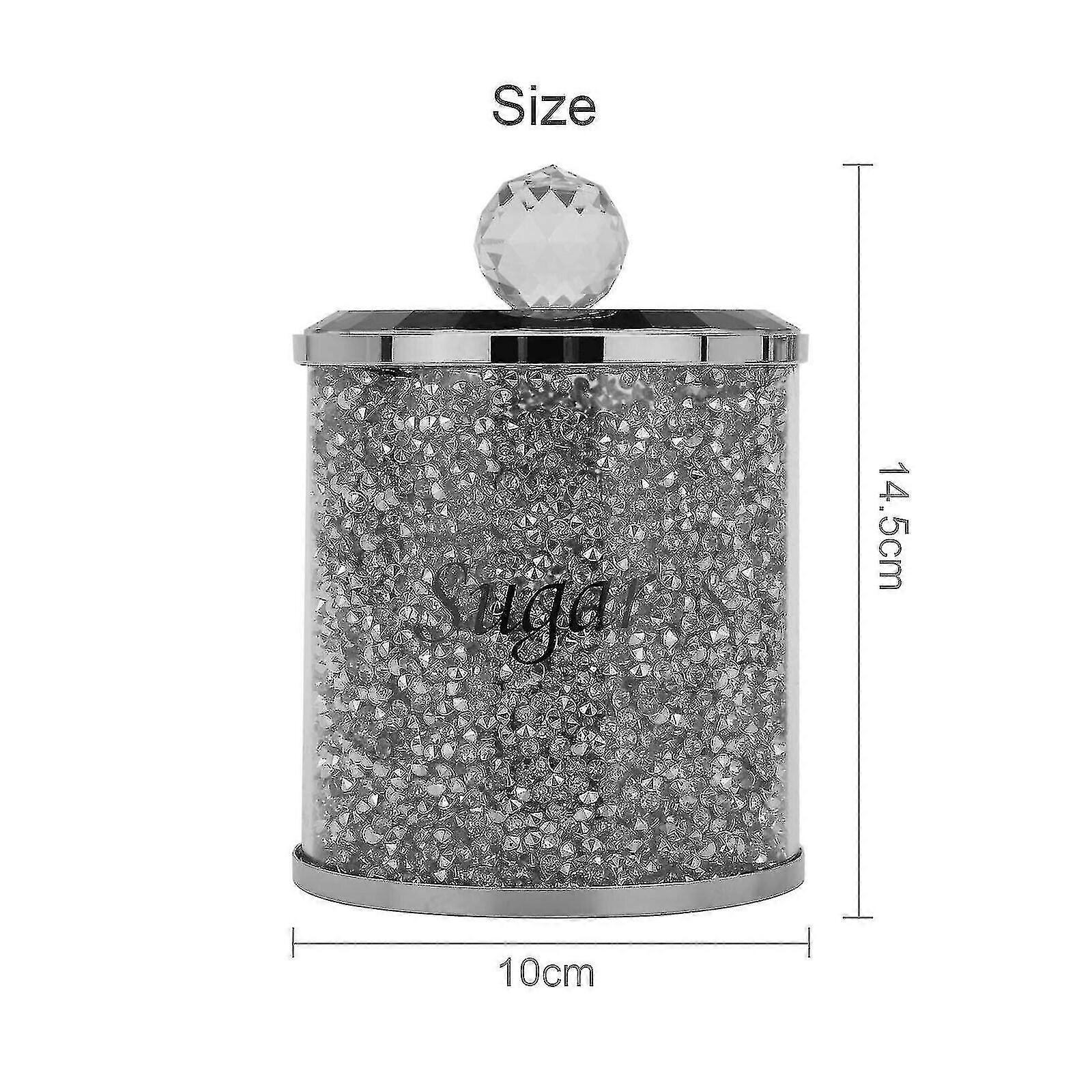 Tea Coffee Sugar Canisters Set With Lid Crushed Crystal Filled Multi ...