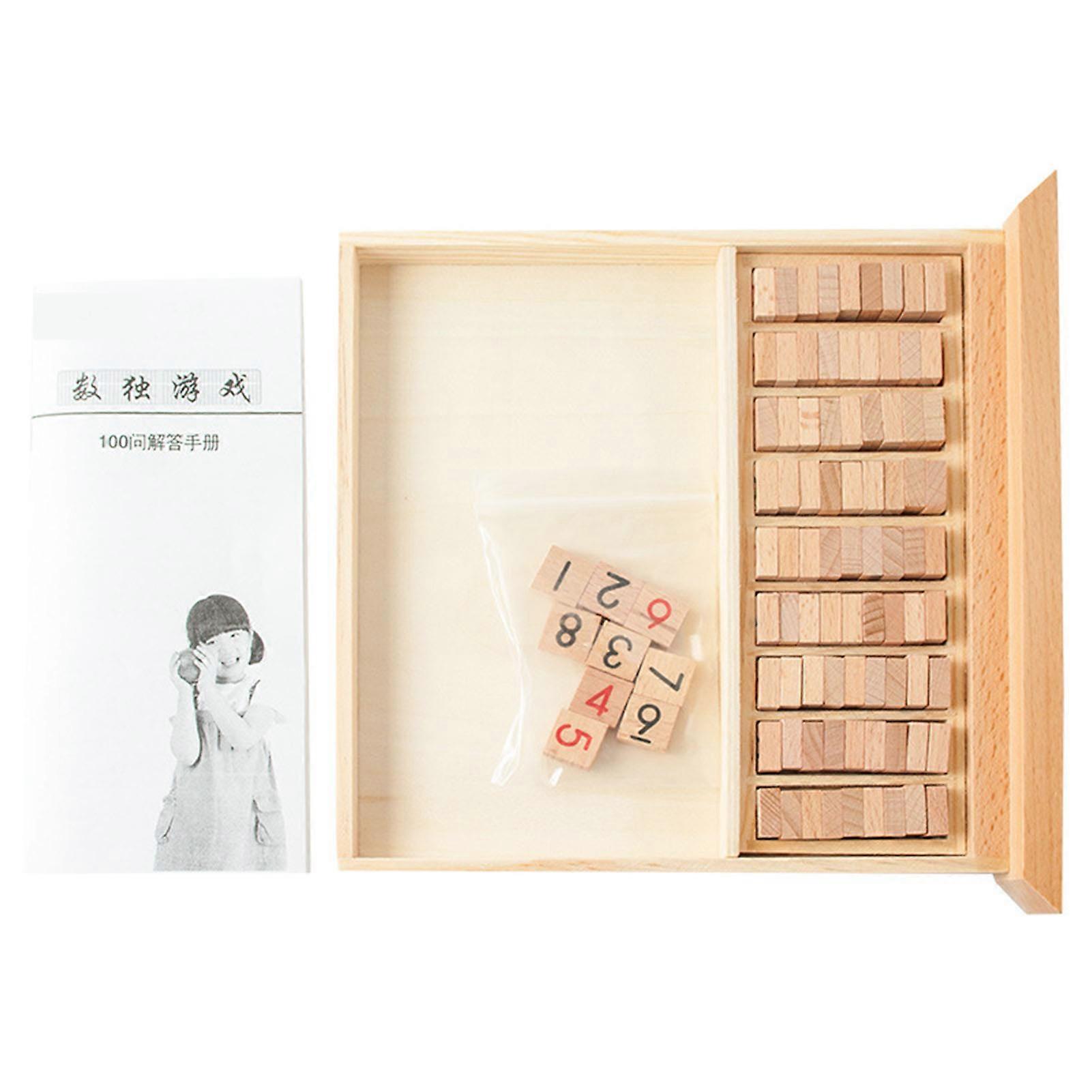 New Wooden Math Puzzle Board Puzzle Logical Thinking Math Board Game ...