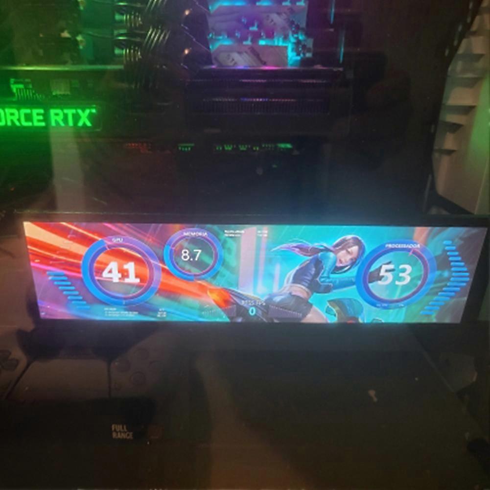 8 8 Inch IPS Display Monitor HDMI-compatible USB Stretched Bar LCD ...