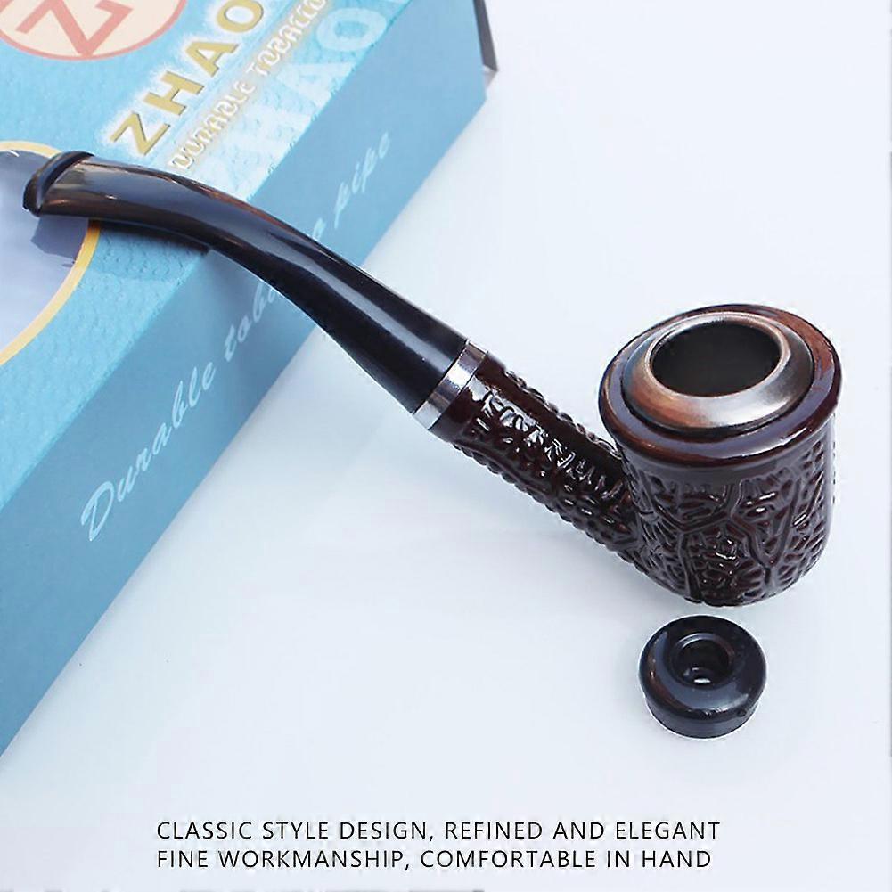 Classic Bent Cigarette Tobacco Pipe Delicate Resin Smoking Pipe Gift ...