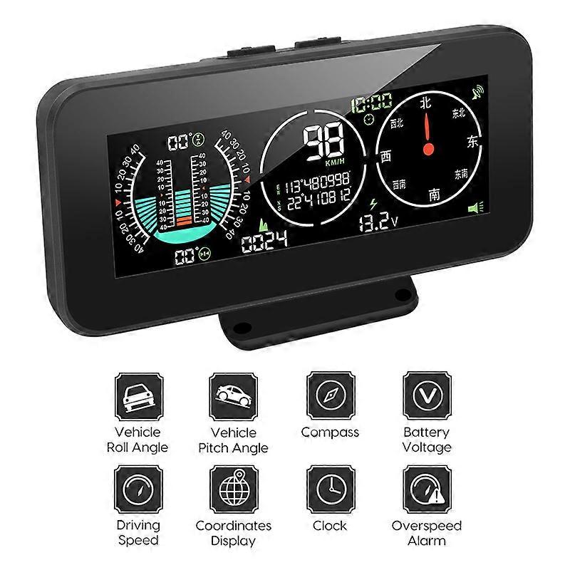 M50 Off Road GPS Smart Inclinometer Car Digital Display Tilt Pitch ...