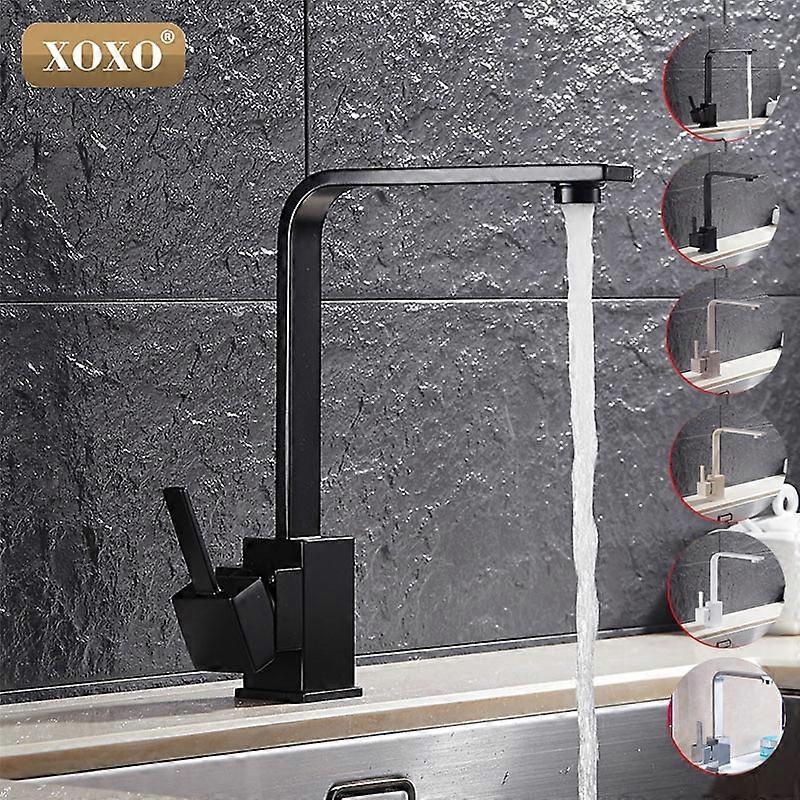 Polished Black Brass Swivel Kitchen Sinks Faucet 360 degree rotating ...
