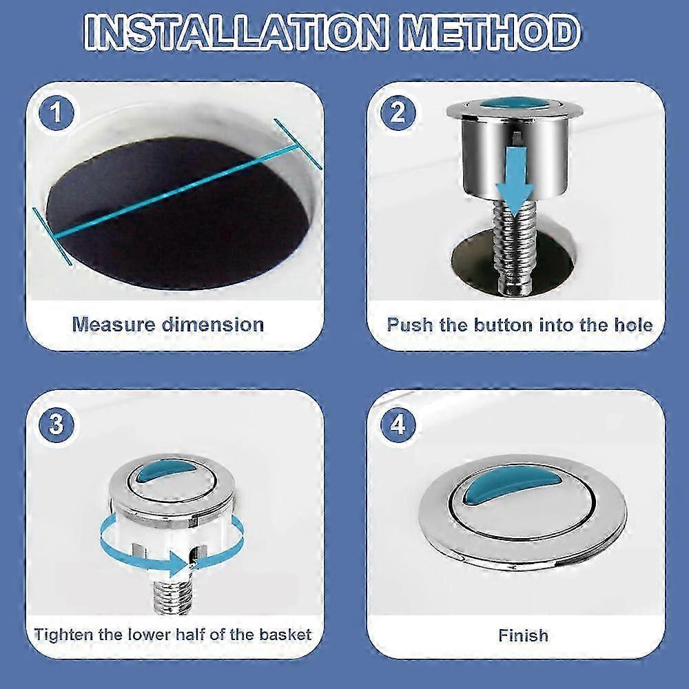 Toilet Flush Buttons Replacement Dual Flush Push Button Round Head ...