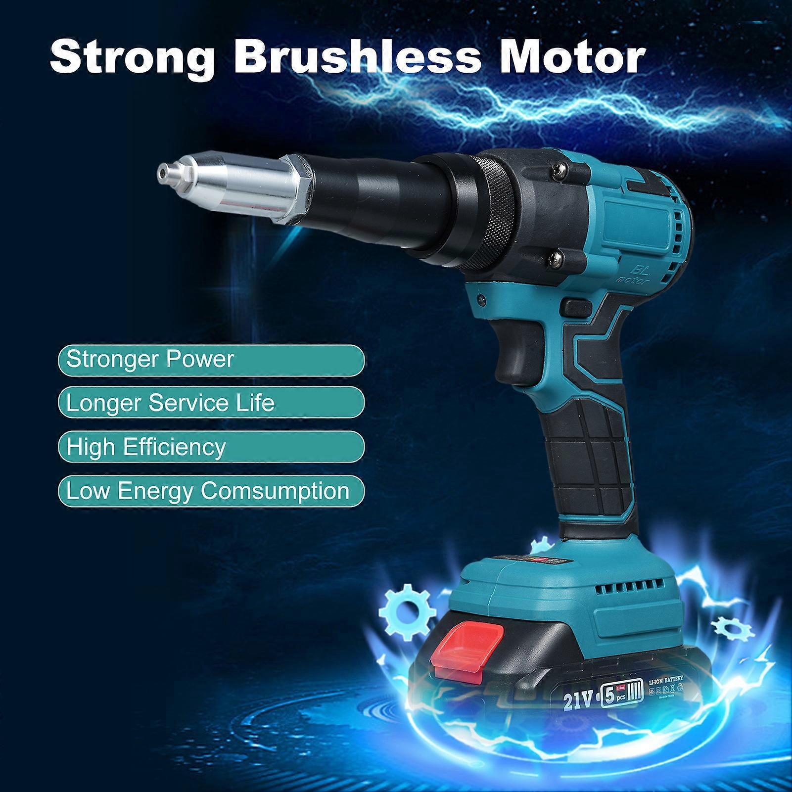 Lithium Battery Riveter Portable 21V Electric Automatic Brushless Blind ...