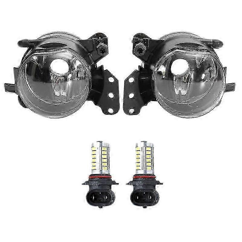 1 Pair Fog Light Assembly Car Front Fog Lights Lamps Housing Lens Clear ...