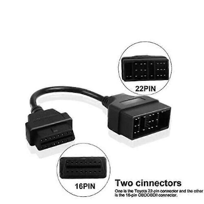 For Toyota Diagnostic Scanner 22Pin OBD1 To 16Pin OBD2 Converter ...