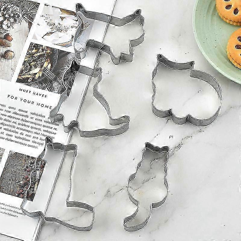 5-Piece Set of Stainless Steel Cookie Cutters for Baking Delightful ...