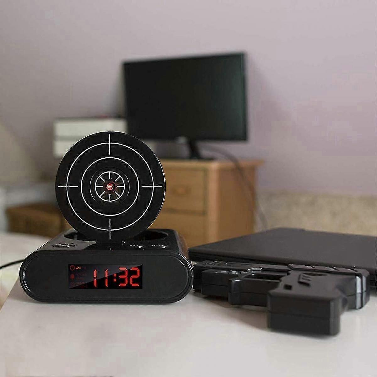 Target Wake UP Alarm Clock, Creative Gun Shooting Alarm Personalized 12 ...