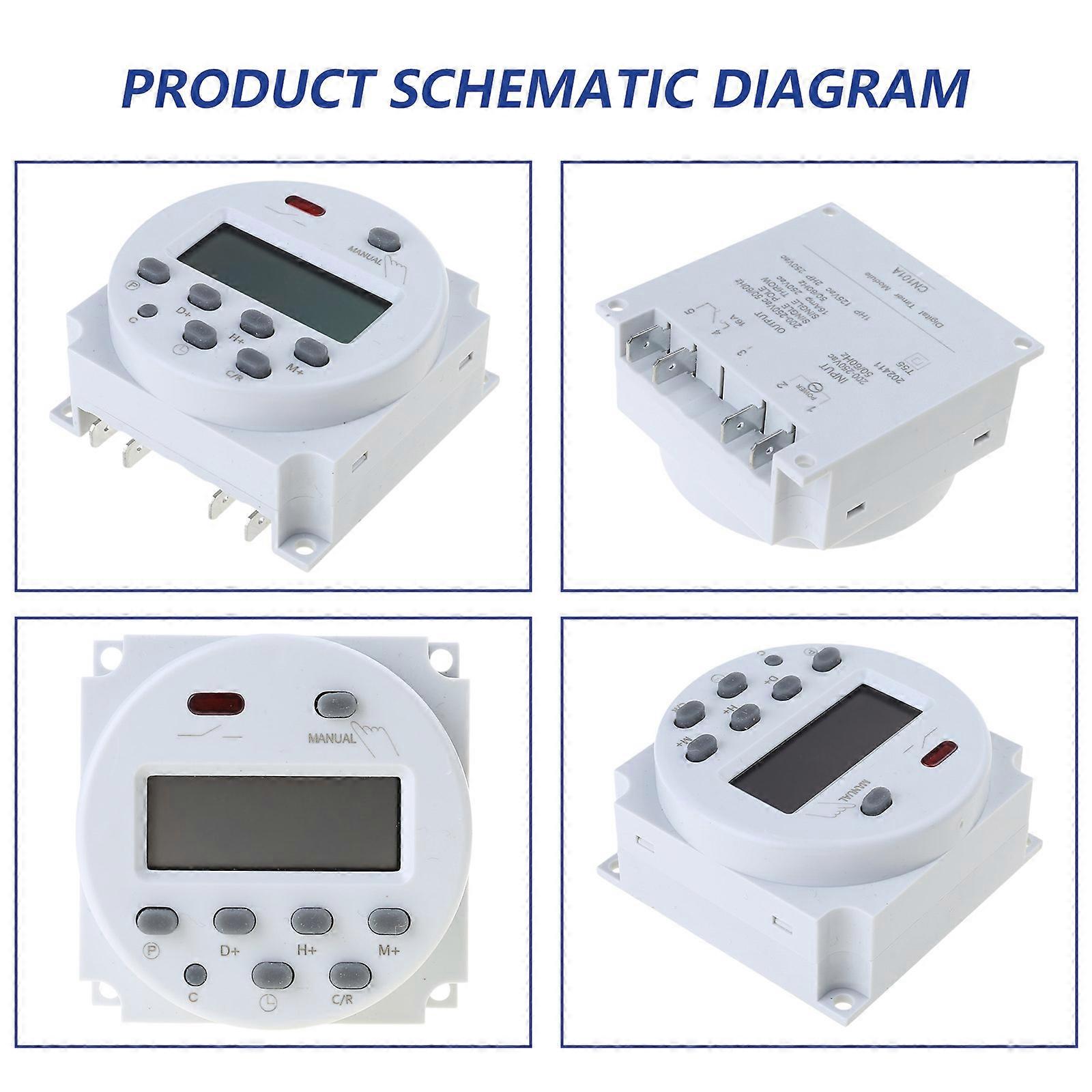Weekly 7 Day Programmable Timer Relays Electronic Timer Switches Relays Digital LCD Power ...