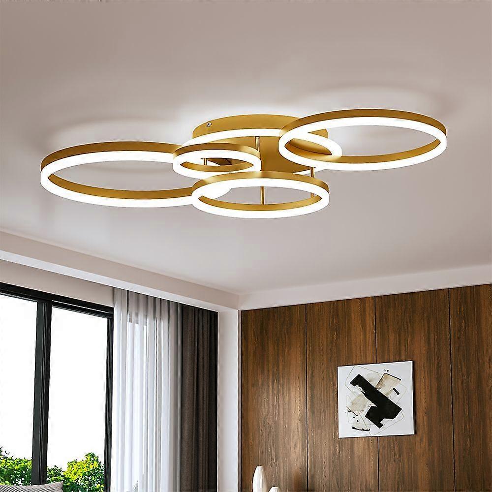 Livingandhome 5-Light Luxurious Gold Loop LED Ceiling Light | Fruugo UK