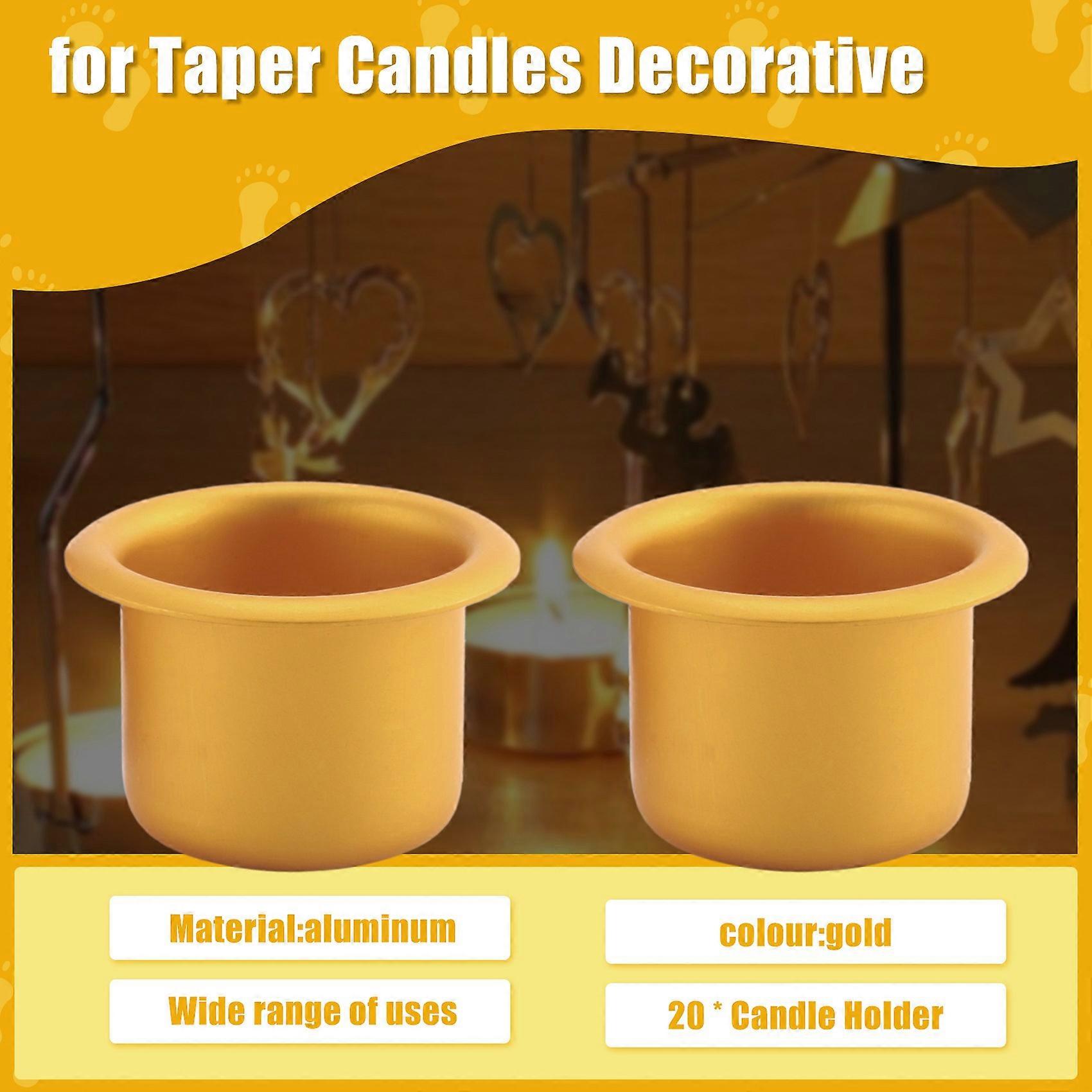 20 Pcs Metal Candle Insert for Taper Candles Decorative Candle Holder ...
