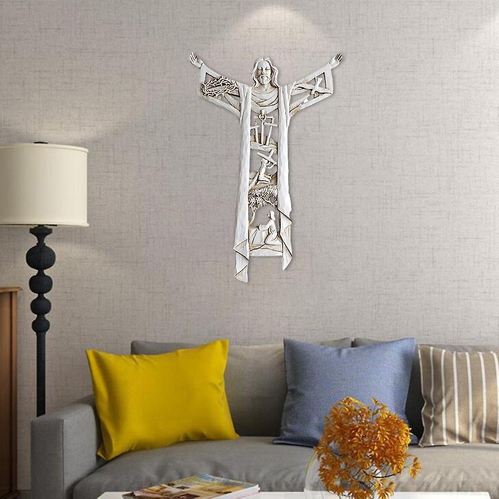 Risen Christ Wall Cross Crucifix Jesus Home Figurines Sculpture Home ...