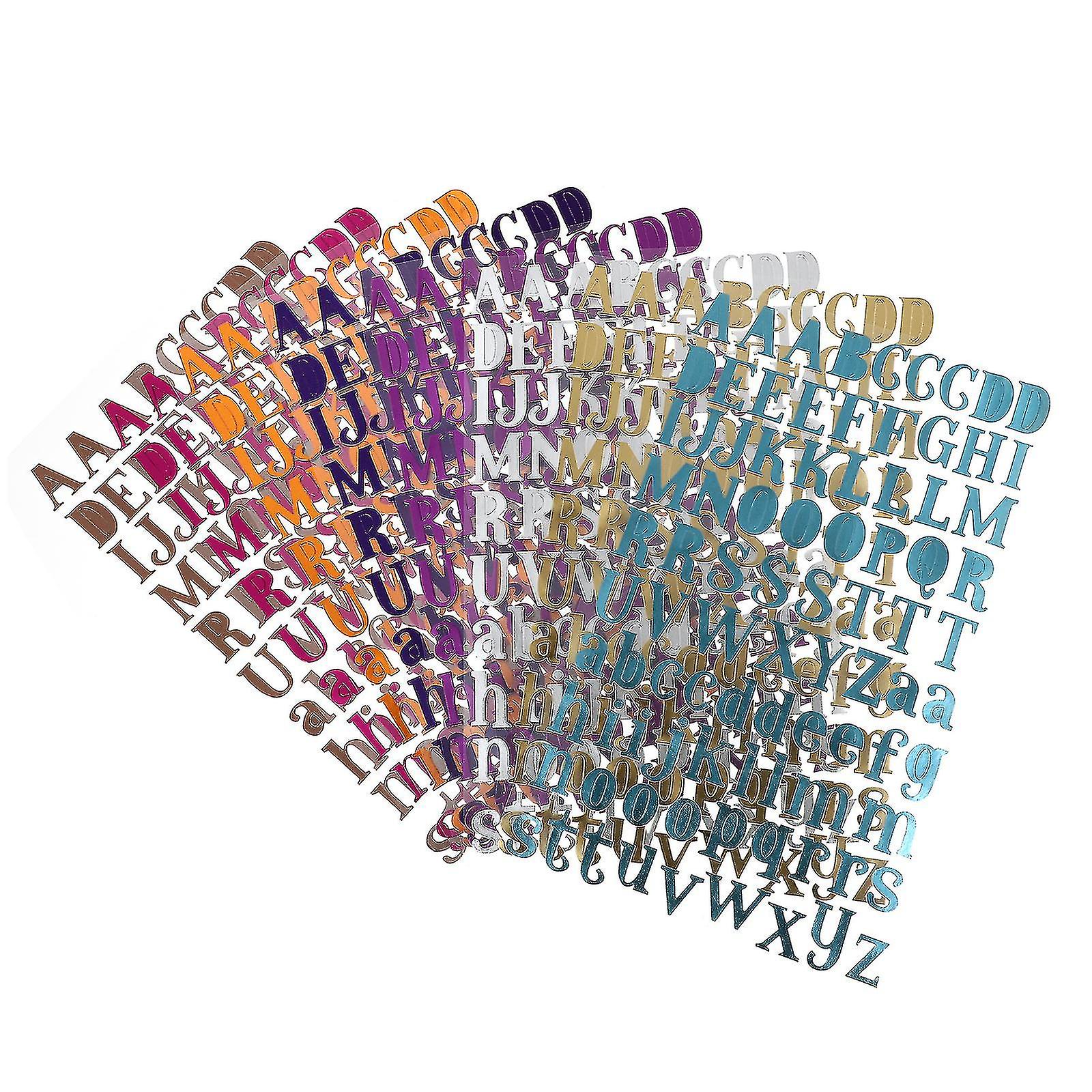 8 Sets Colorful Letter Stickers Alphabet Stickers Diy Stock Stickers ...