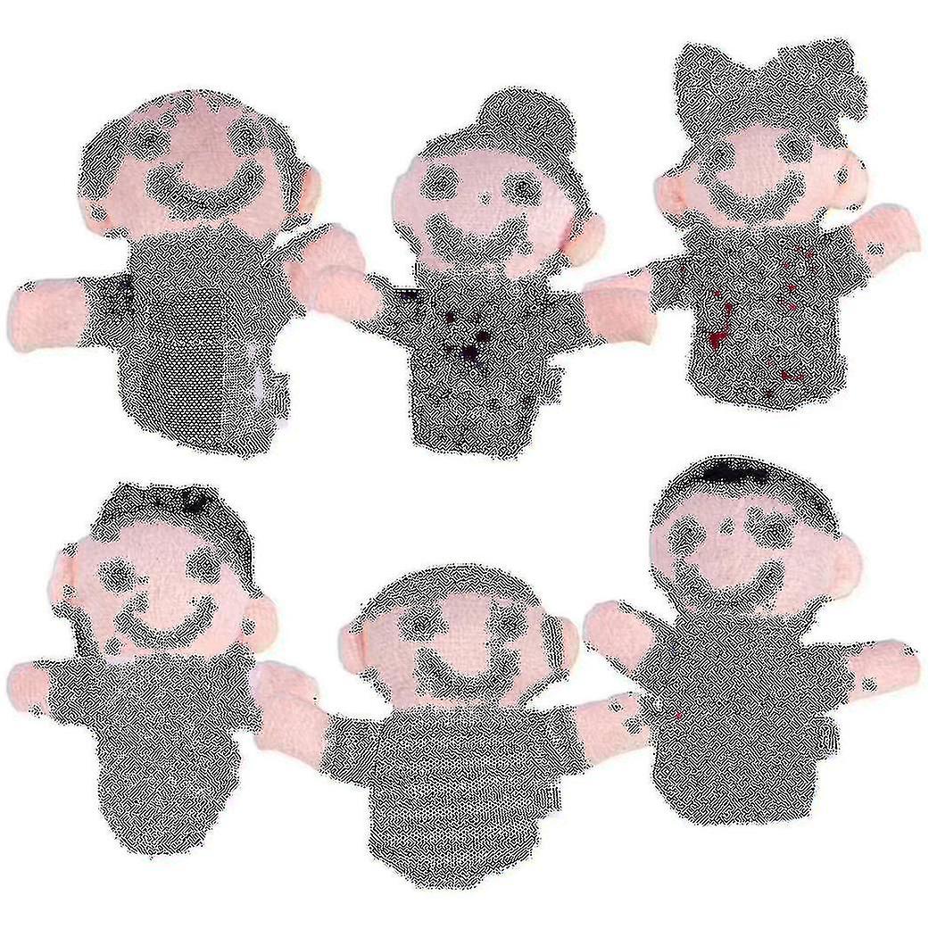 Sodial(r) Cute 6pcs Family Finger Puppets - People Includes Mom, Dad ...