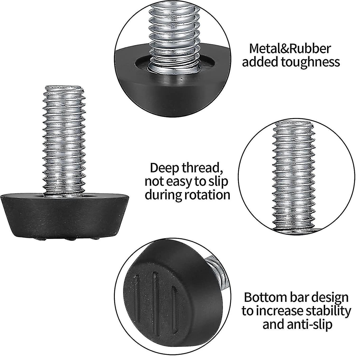 22 Pack Adjustable Furniture Leveling Legs, M8 X 23 X 27mm, Screw ...