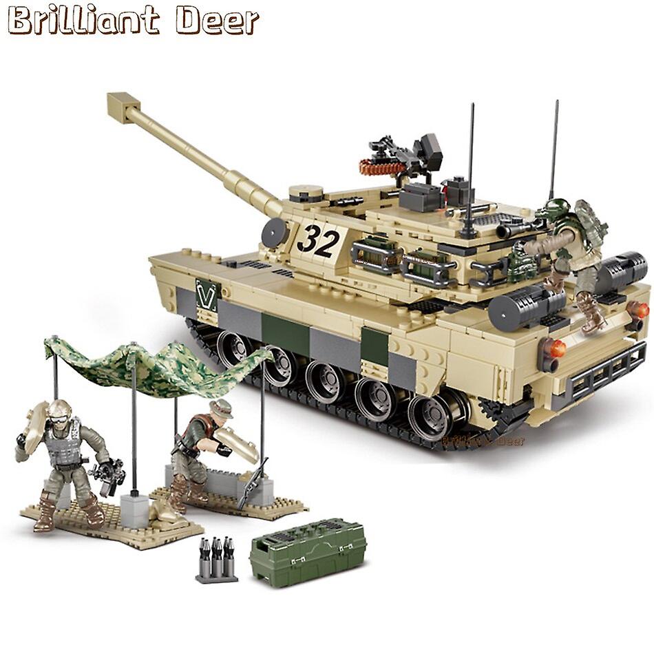 Military M2 Bradley M4 Sherman M1a2 Abrams Us Tank Building Blocks ...