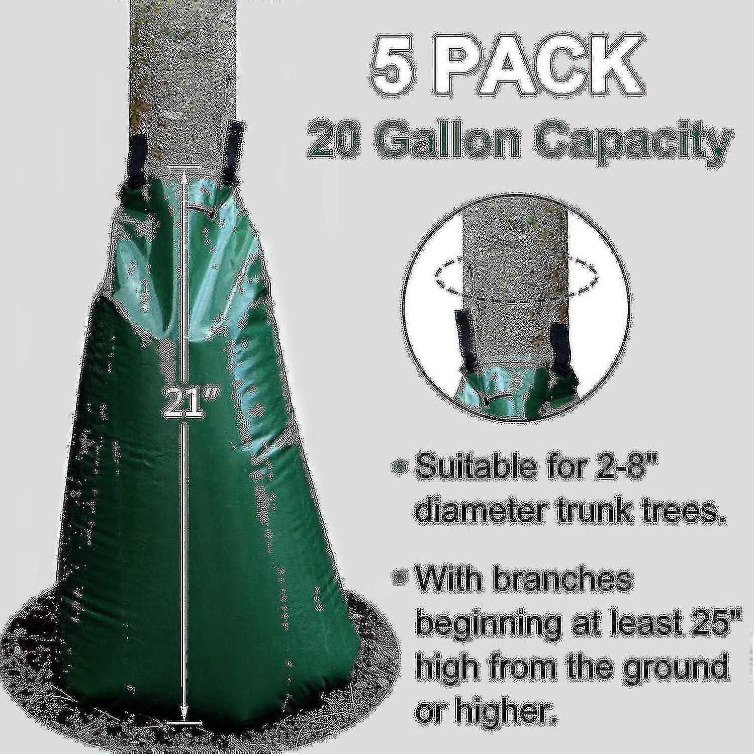 12 Pack 20 Gallon Tree Watering Bags, Reusable, Heavy Duty, Slow ...