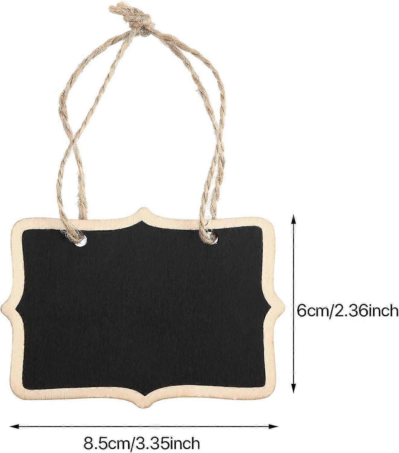 (12 pieces) Blackboard label hanging wooden blackboard logo 3.35 x 2 ...